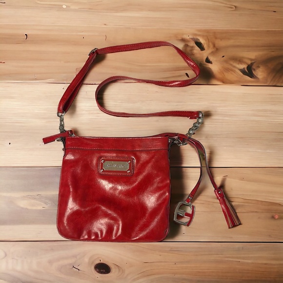 Ellen Tracy | Bags | Ellen Tracy Red Leather Crossbody | Poshmark